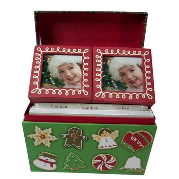 Holiday | W 2 Photo Cubes Hallmark Holiday Goodies Christmas Recipe Box ...
